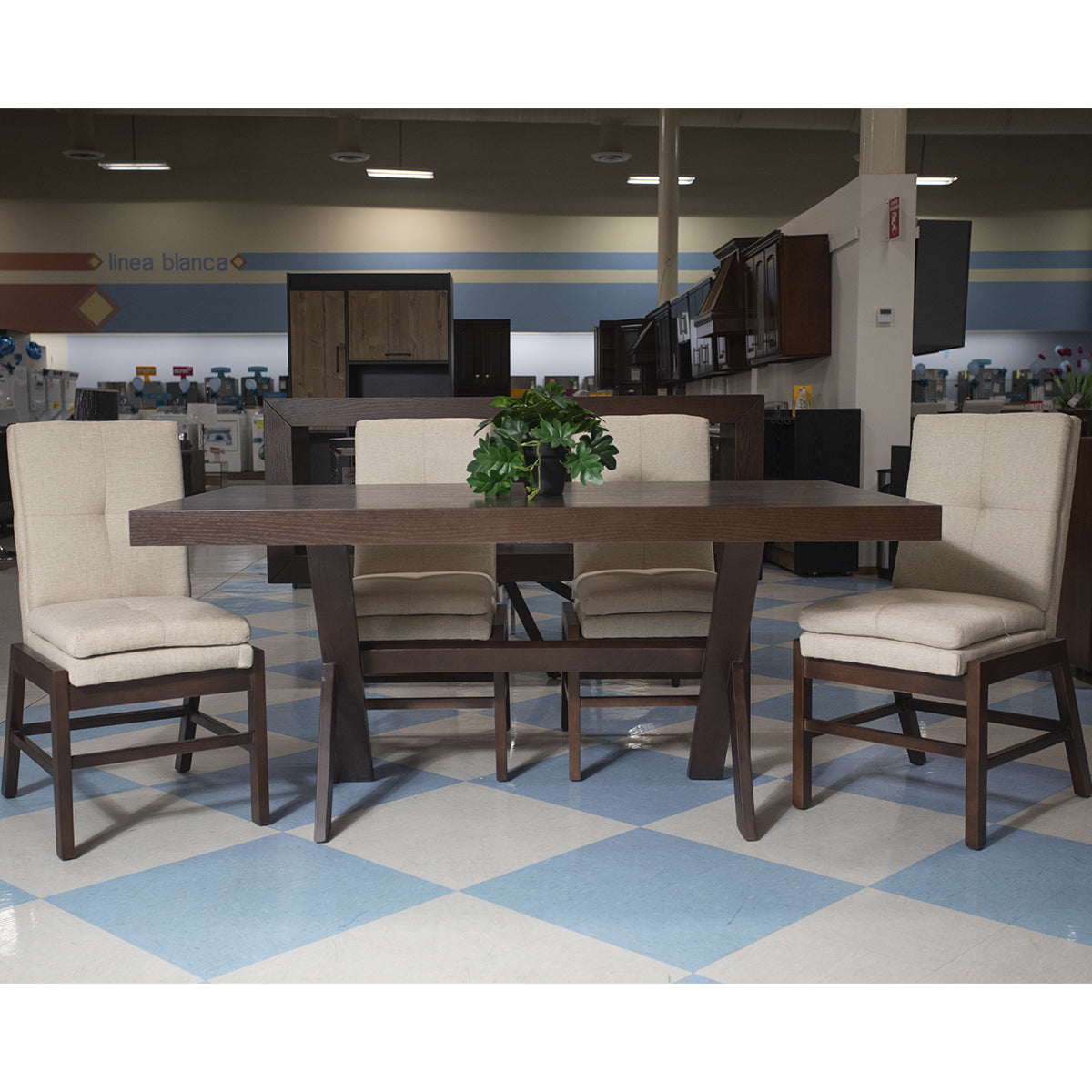 Comedor 4 Sillas con 1 Banca Brownie Moka – Foly Muebles la mueblería ...