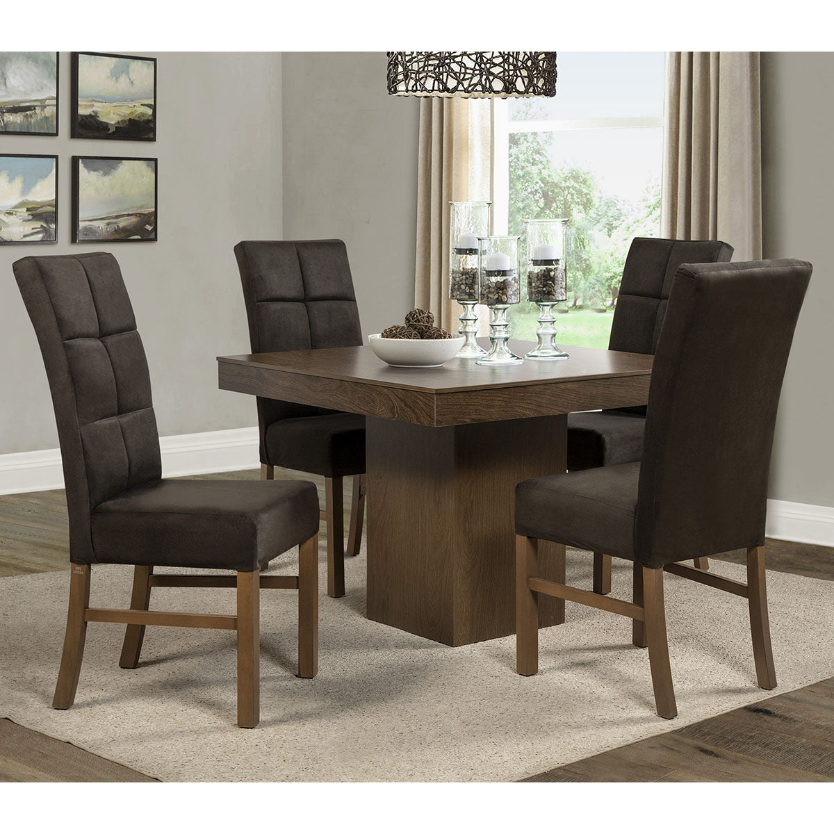 Comedor 4 Sillas Reno Nogal Claro – Foly Muebles la mueblería más ...