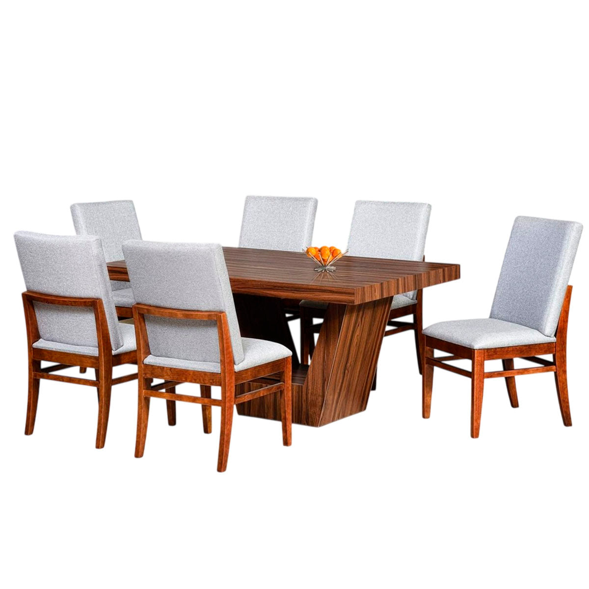 Comedor 6 Sillas Mali Nogal – Foly Muebles la mueblería más grande de ...