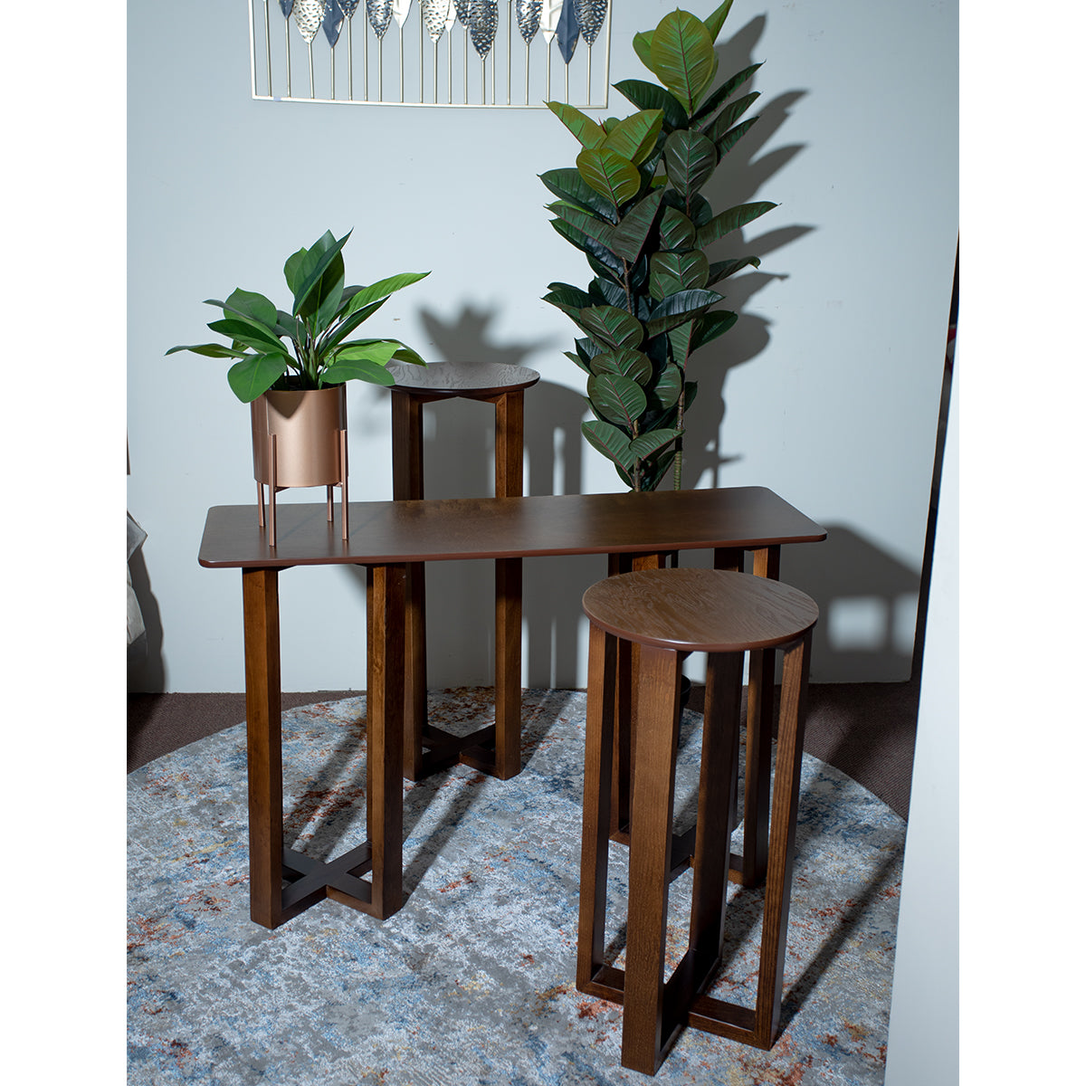 Mesa Alta Valentina Encino Nogal – Foly Muebles la mueblería más grande ...