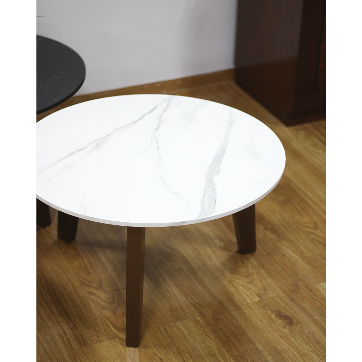 Mesa de Centro Aren Blanca Redonda Tipo Marmol – Foly Muebles la ...