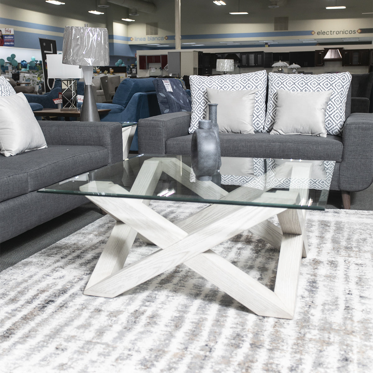 Mesa de Centro Sky Deluxe de Cristal Templado – Foly Muebles la ...