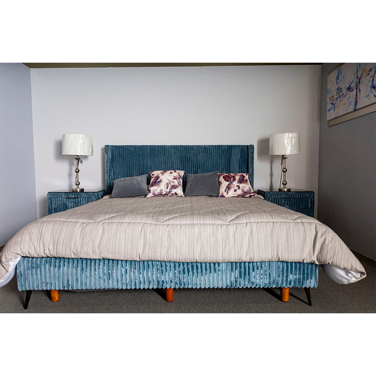 Recamara King Size Blue 4 Piezas – Foly Muebles la mueblería más grande ...