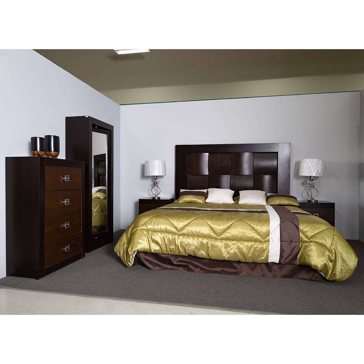 Recamara Singapur King Size Cafe 5 Piezas – Foly Muebles la mueblería ...