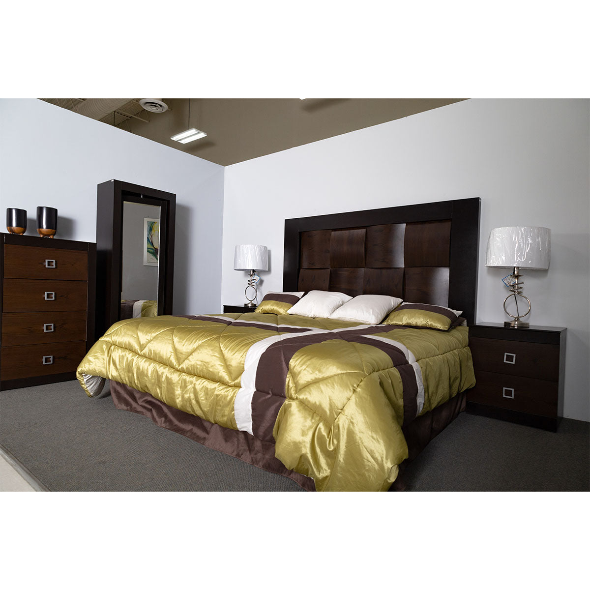 Recamara Singapur King Size Cafe 5 Piezas – Foly Muebles la mueblería ...