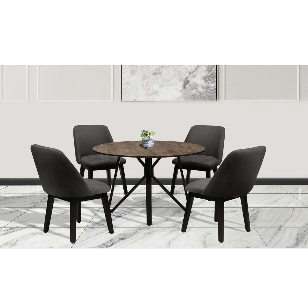 Comedor 4 Sillas Redondo Lawrence Cafe – Foly Muebles la mueblería más ...