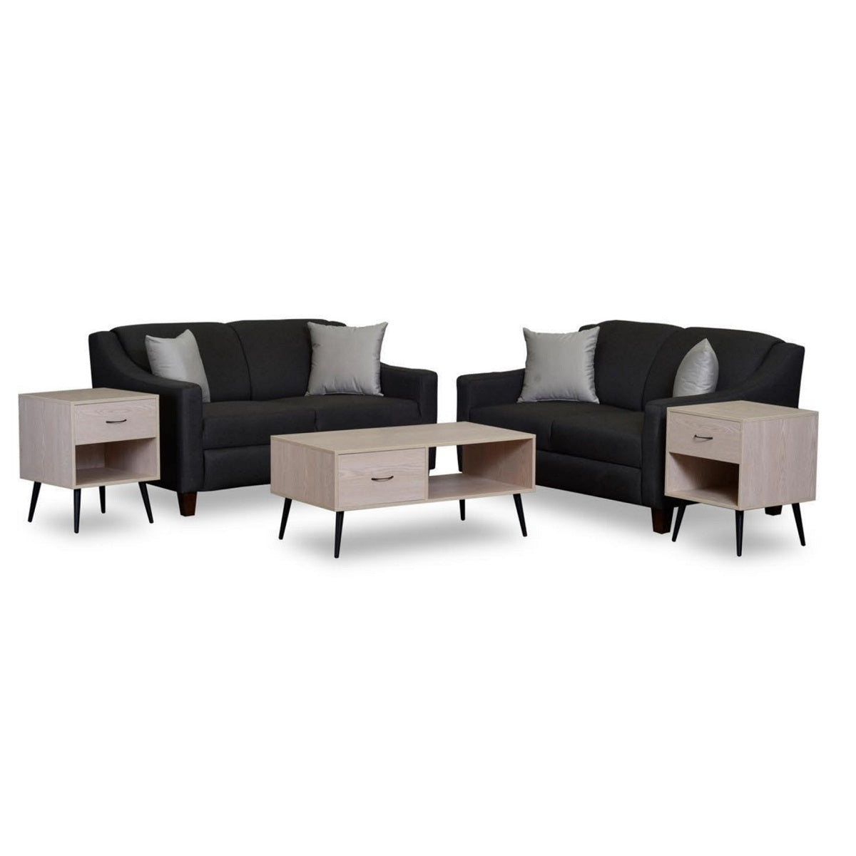 Sala Gris Picasso Lino 2 Piezas – Foly Muebles la mueblería más grande ...