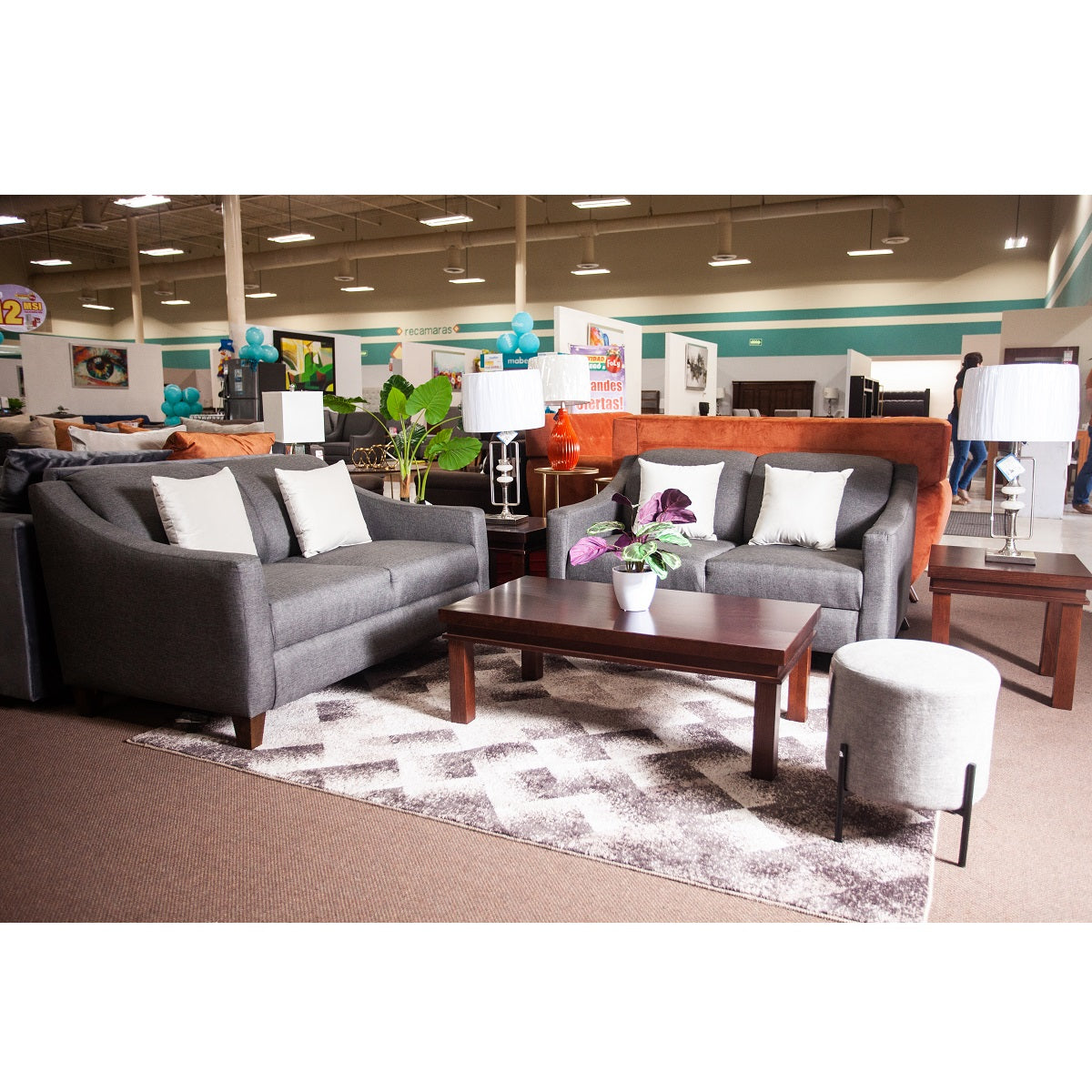 Sala Gris Picasso Lino 2 Piezas – Foly Muebles la mueblería más grande ...