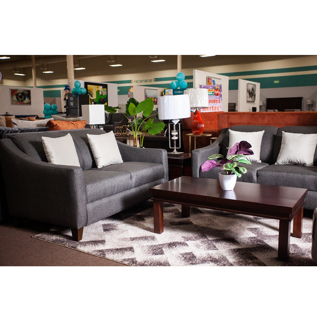 Sala Gris Picasso Lino 2 Piezas – Foly Muebles la mueblería más grande ...